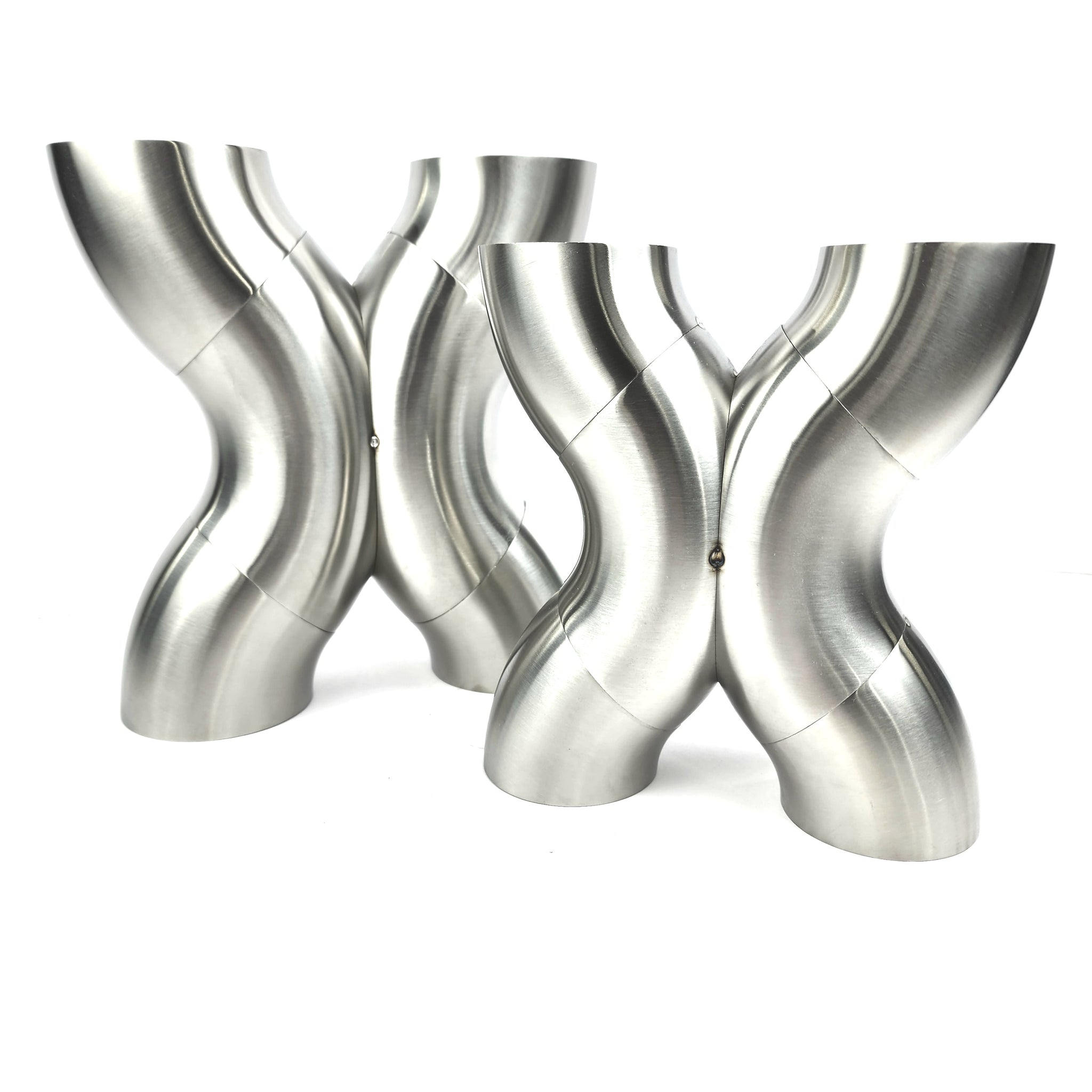 2.5" OD Compact Straight X-Pipe 304SS – Performance Design & Fab